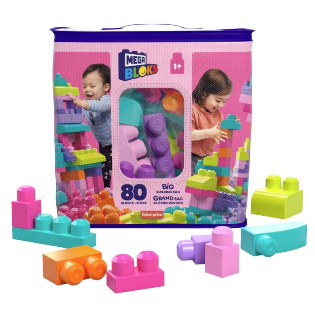Mega Bloks First Builders Big Building Bag Pink Liliplum Kids